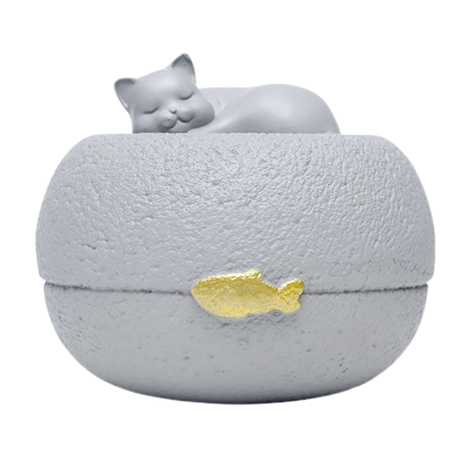 Qyaukm Personalized Pet Memorial Urn, Sleeping Cat Design Keepsake Box ...