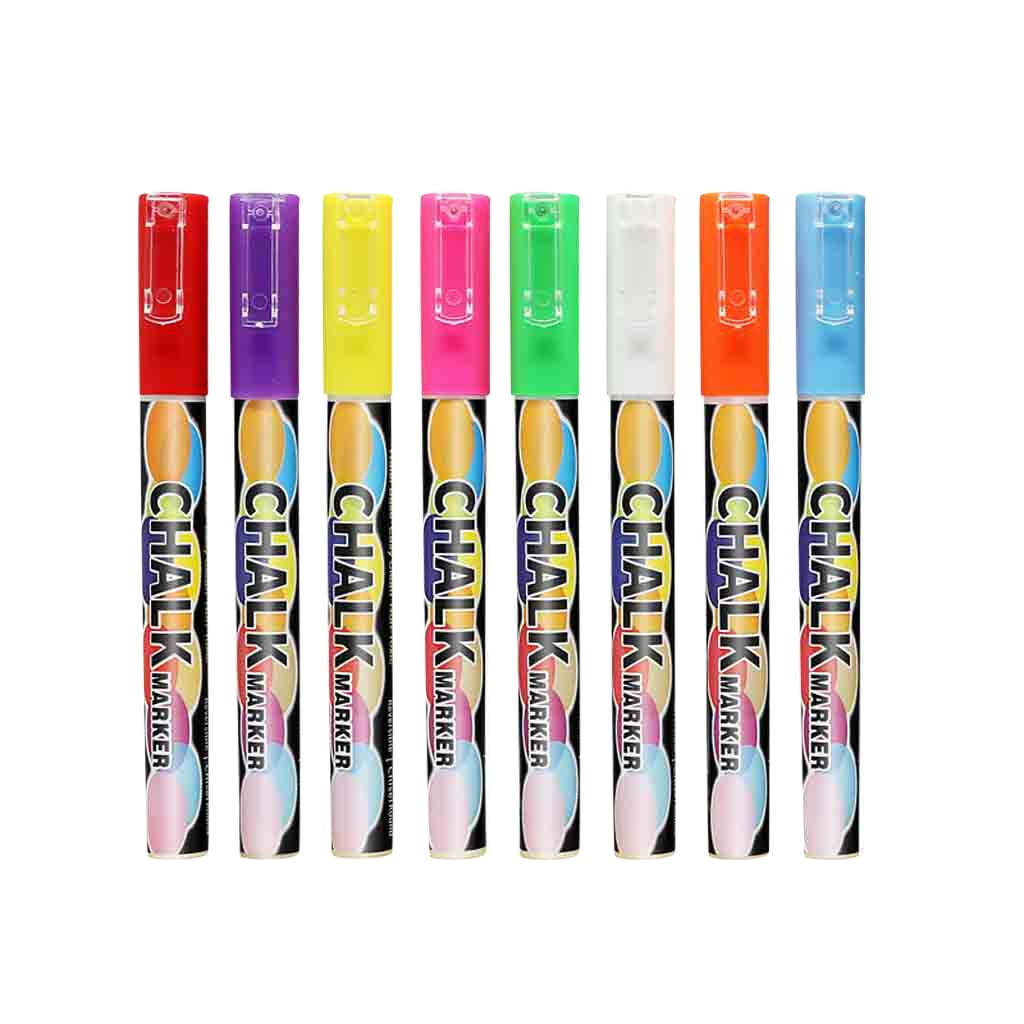 Qyaukm Wipe Pen Chalk Mark 3Mm Head Double Pen 8 Blackboard Liquid 4Ml ...