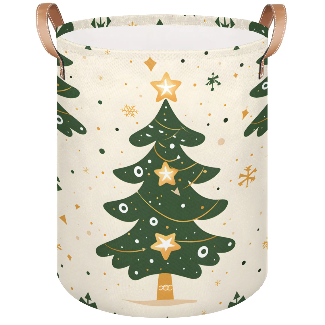 Qzaxky Christmas Cartoon Star Trees Laundry Basket Organizer Foldable ...