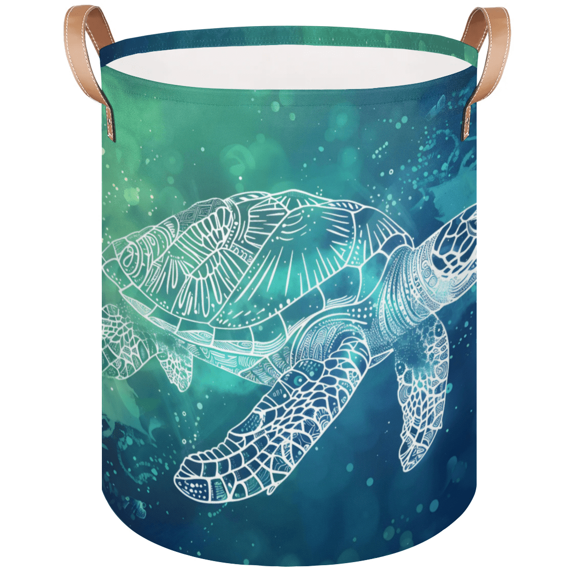 Qzaxky Sea Turtles Laundry Basket Organizer Foldable Tall Large Laundry ...
