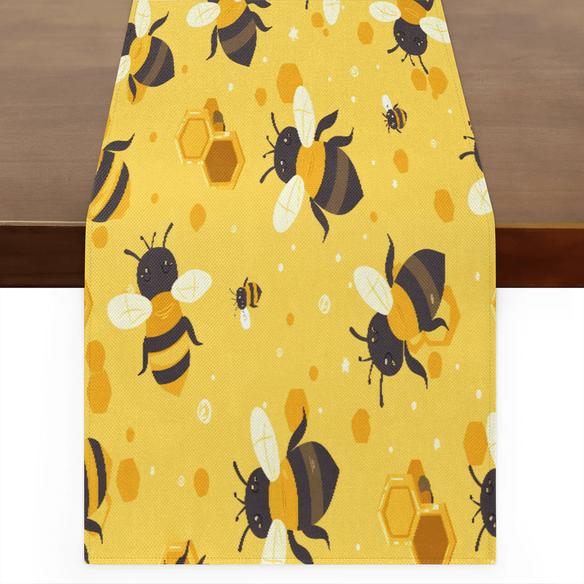 Qzaxky Table Runner Boho Table Runner Bee Bumblebee Bohemian Boho ...