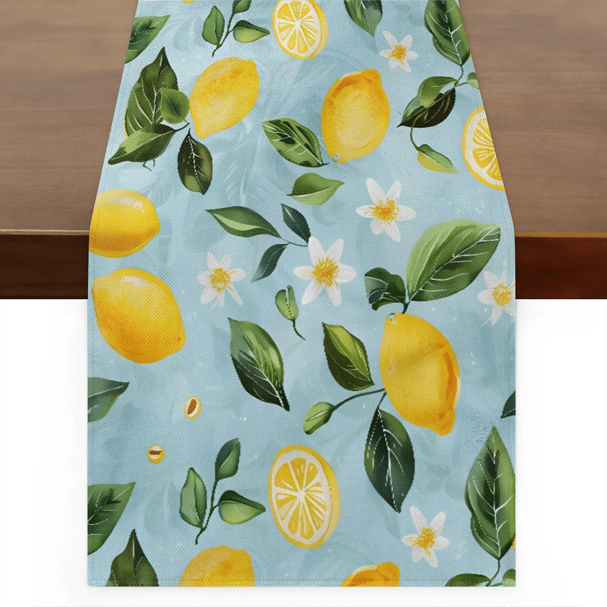 Qzaxky Table Runner Boho Table Runner Summer Lemon Bohemian Boho ...