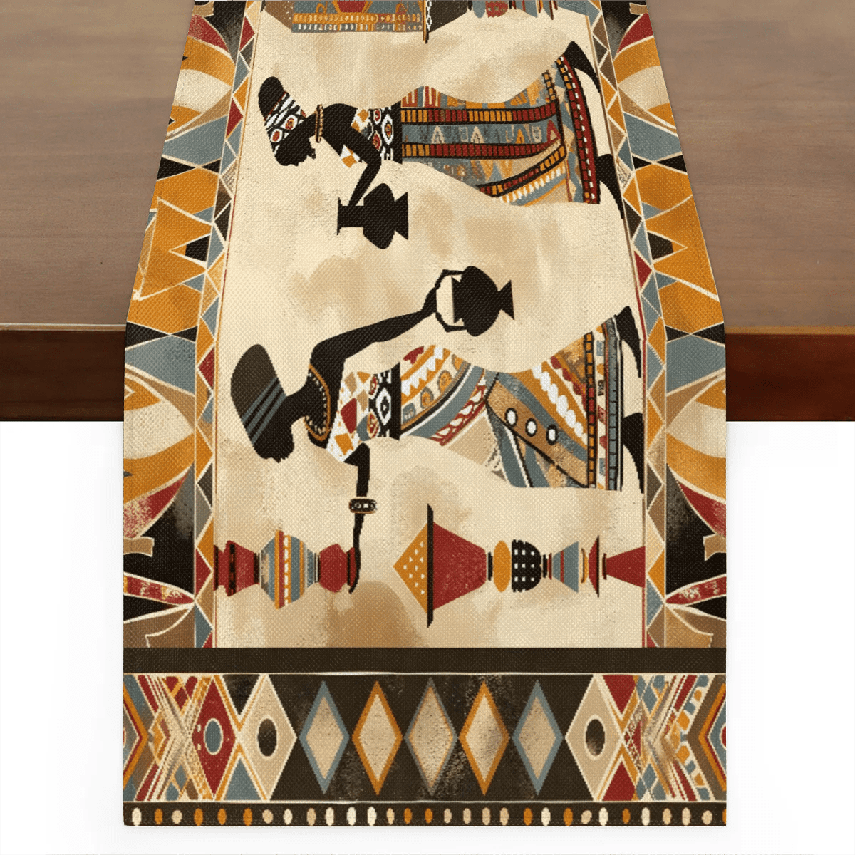 Qzaxky Table Runner Boho Table Runner African American Women Aztec ...