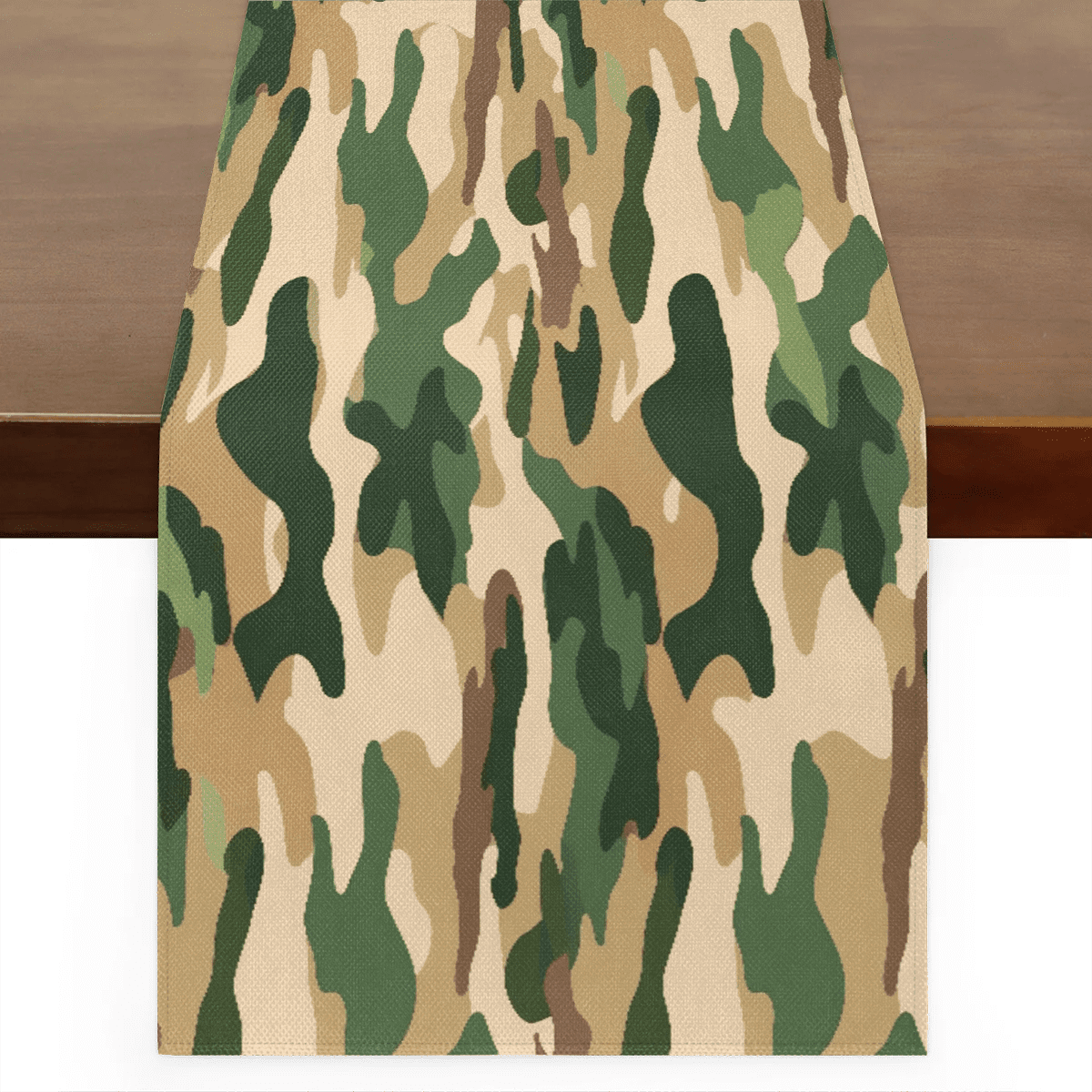 Qzaxky Table Runner Boho Table Runner Camouflage Bohemian Boho Outdoor ...