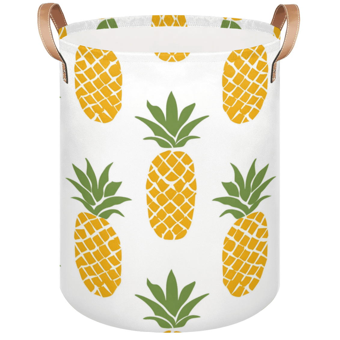 Qzaxky Yellow Pineapple Tropical Laundry Basket Organizer Foldable Tall ...