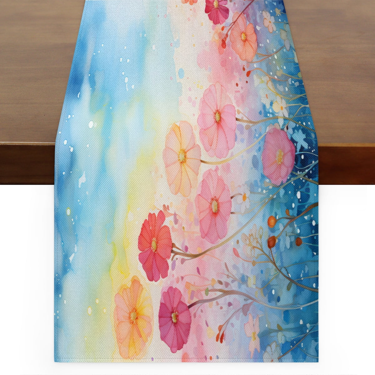 Qzaxky table runner Spring Summer Poppy 13 x 120 Inch, Spring Summer ...