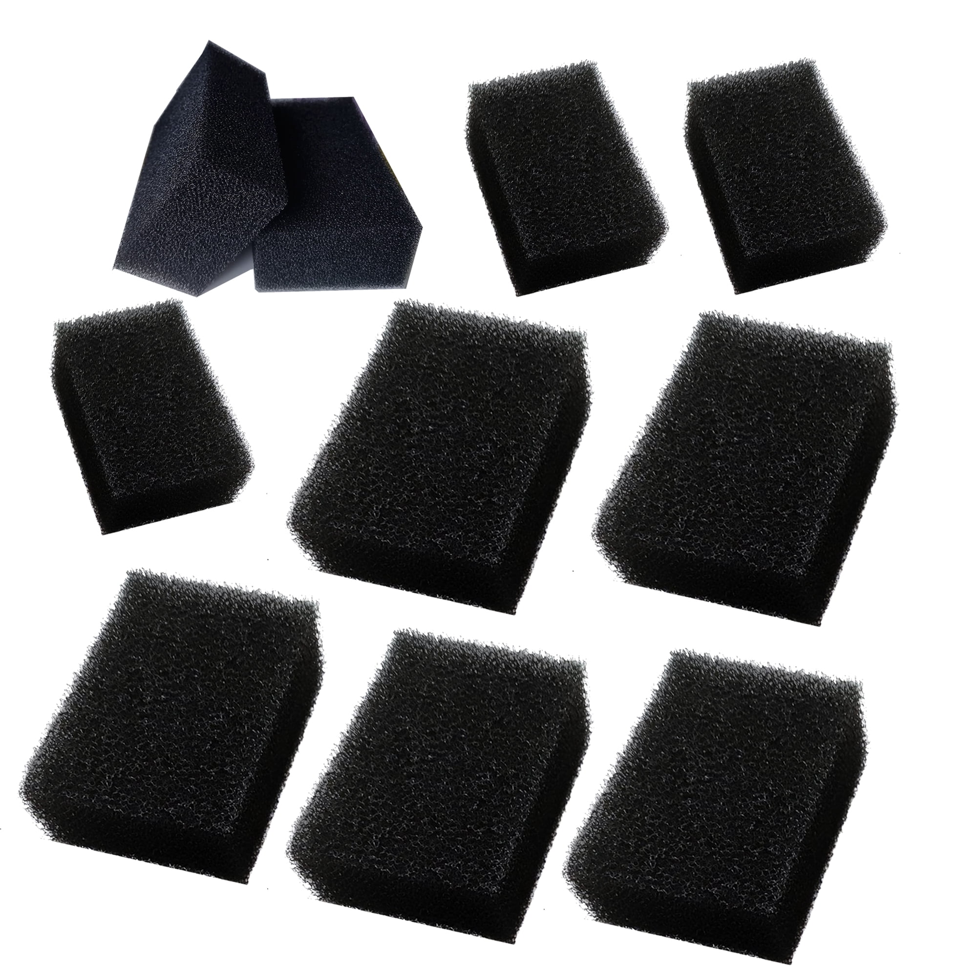 Qzbhct 10 Pack 2 Size Aquarium Bio Filter Media Sponge Foams, 7.5 x 4.7 ...