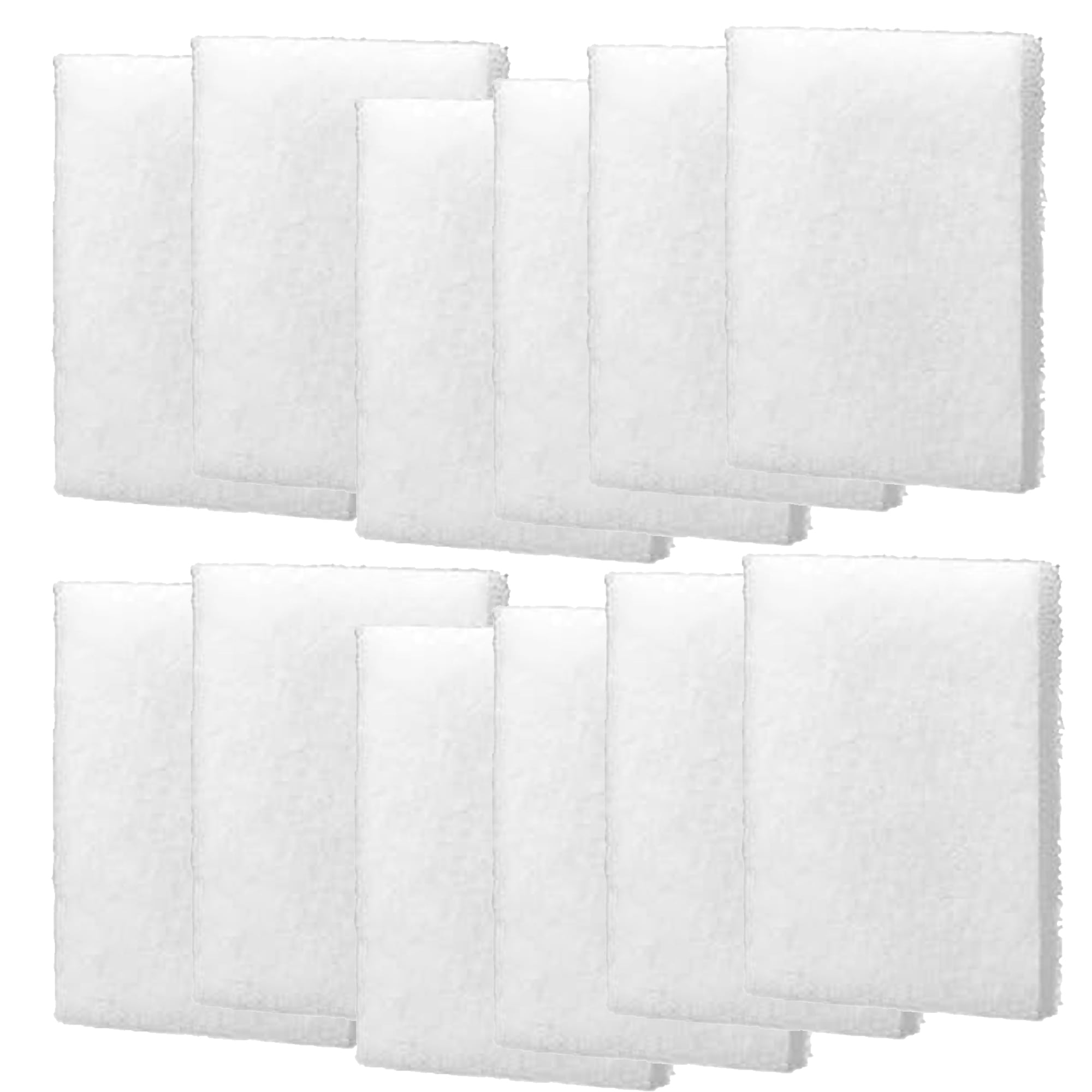 Qzbhct 12 Pcs Aquarium Bio Sponge White Foam Filter Pads Compatible ...