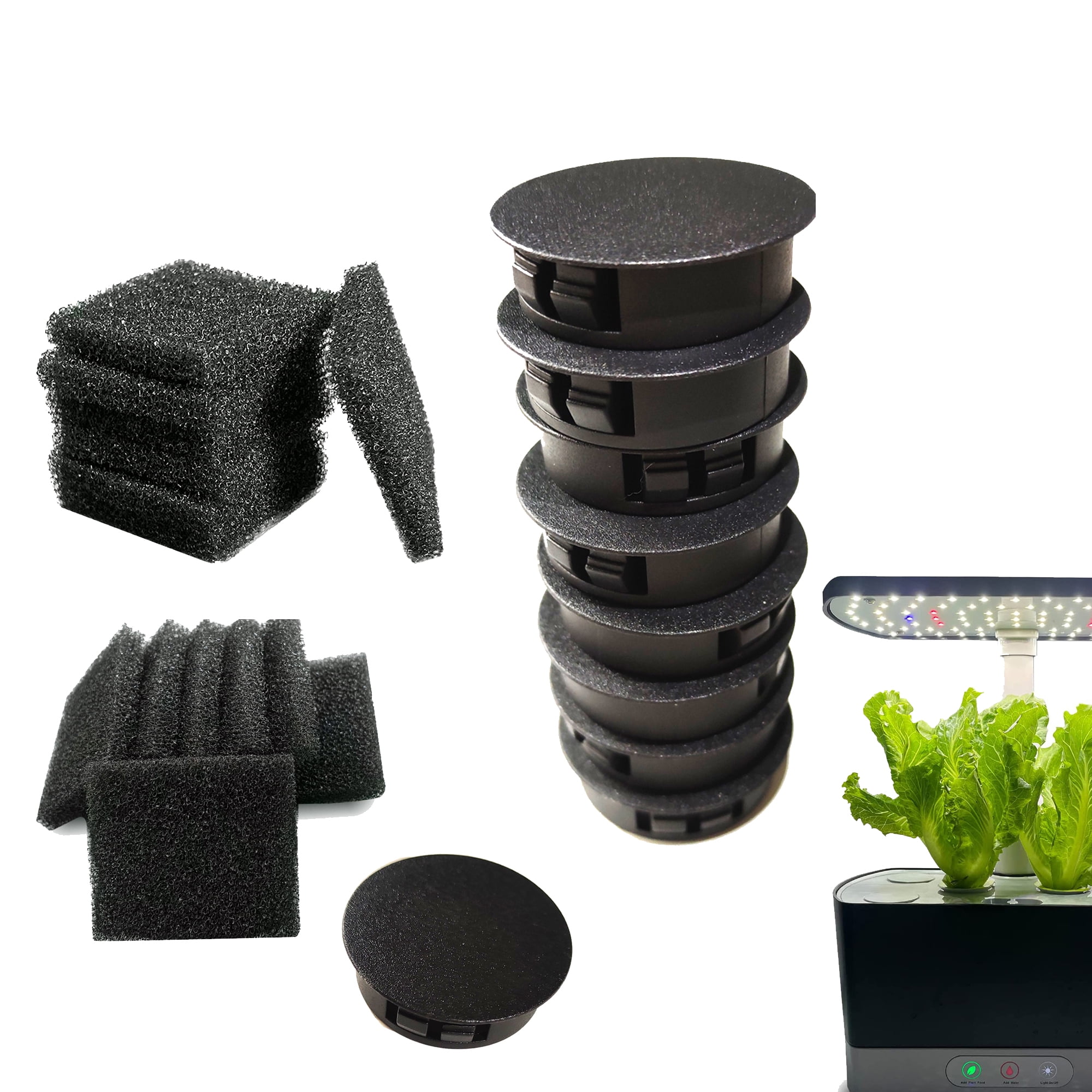 Qzbhct 15 Pump Filter Sponge 8 Black Plant Spacer Kit for AeroGarden, Harvest, Bounty, Farm ...