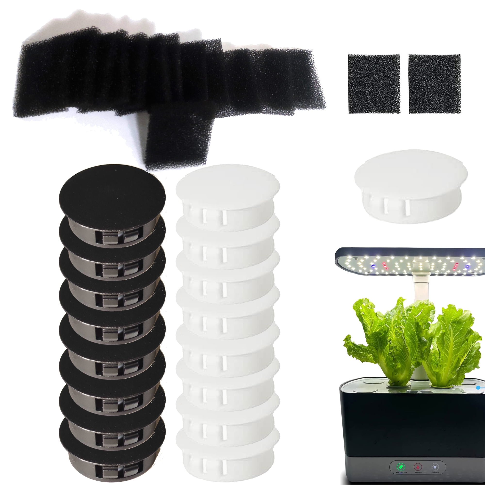 Qzbhct 20 Pump Filter Sponge 8 White 8 Black Plant Spacer Kit for ...