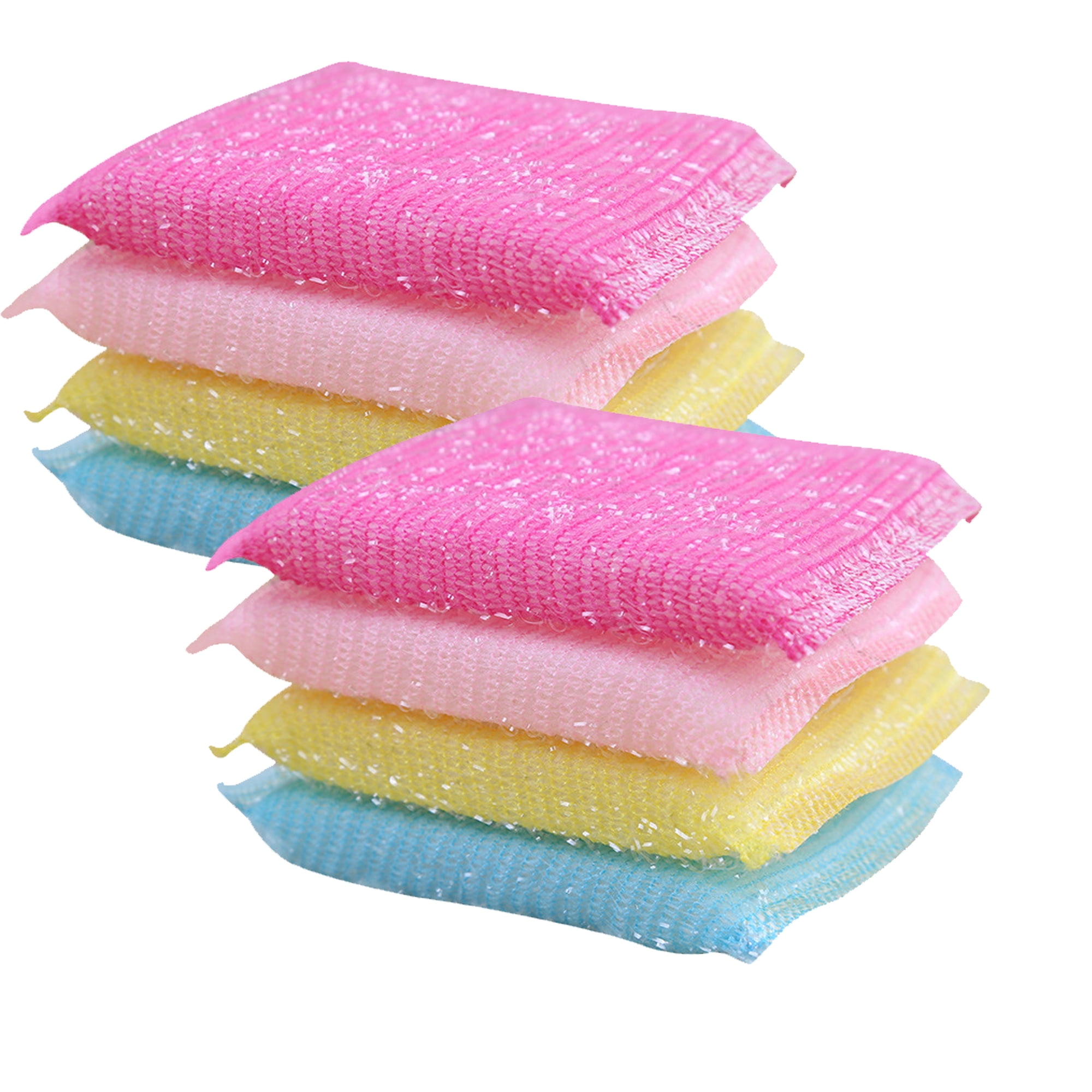 Qzbhct 8 Pcs Fast Cleaning Scrubbing Sponges - Heavy Duty Non-Scratch ...