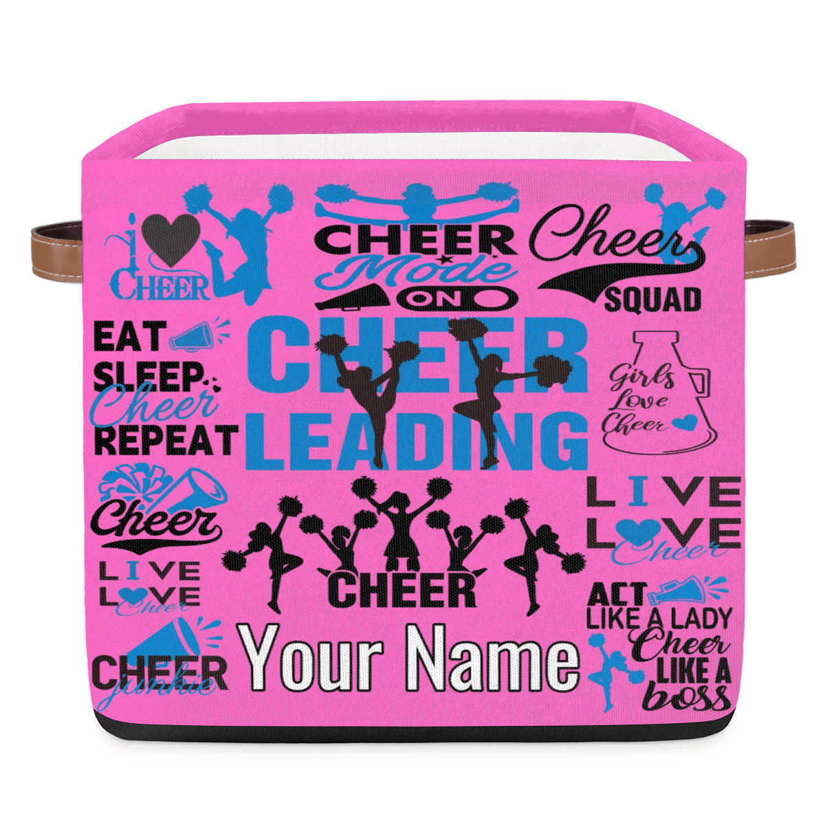 Qzjjjmy Custom Cheer Storage Basket with Name with Handles for Girls ...