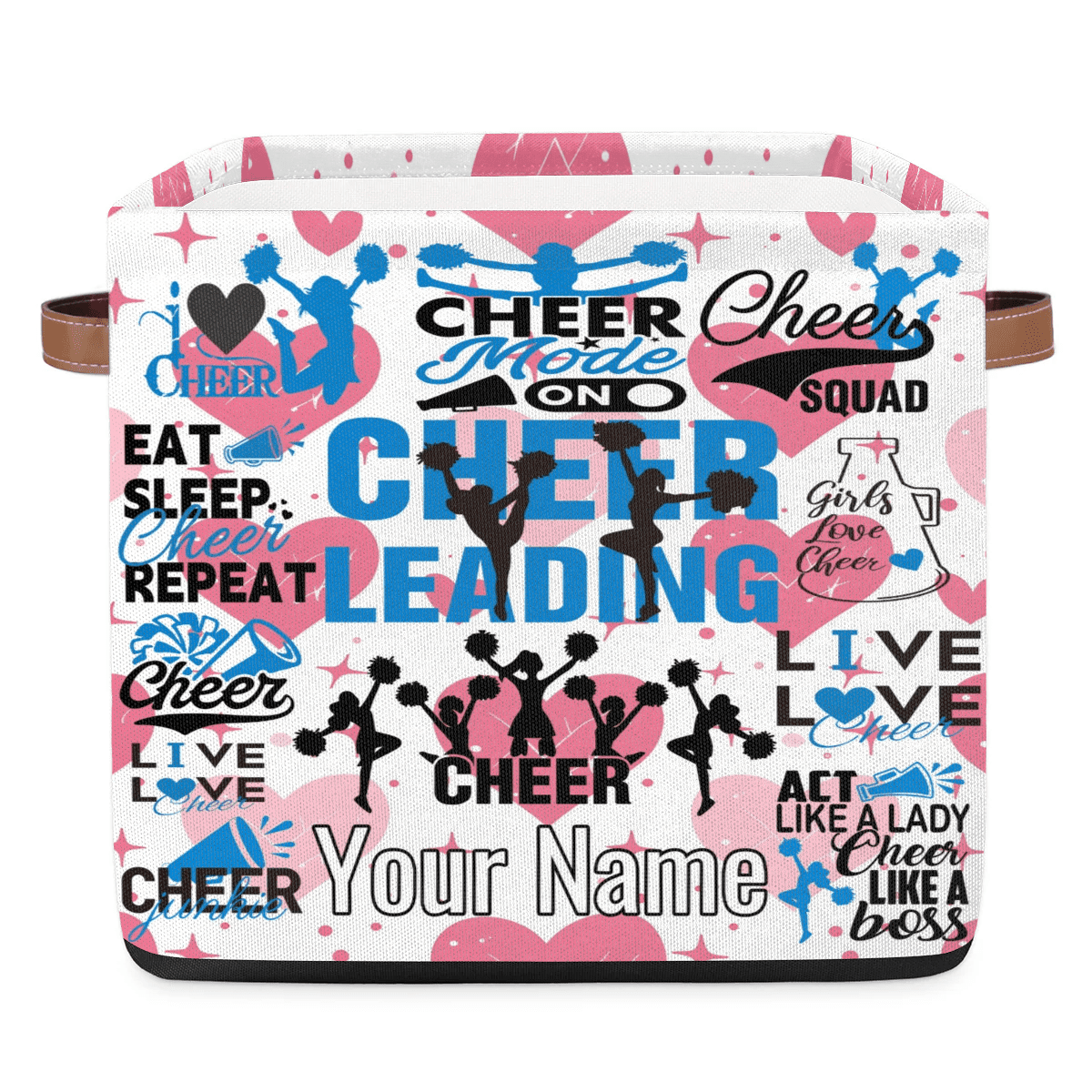 Qzjjjmy Custom Cheer Storage Basket with Name with Handles for Girls ...