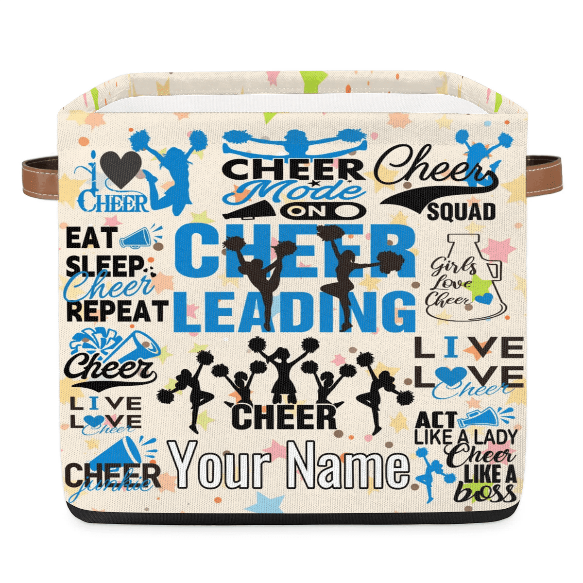 Qzjjjmy Customized Girls Cheer Storage Basket Personalized Storage Bins ...