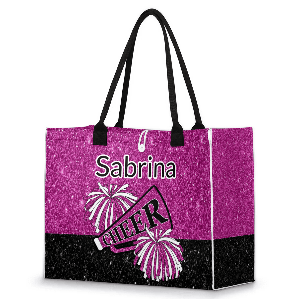 Qzjjjmy Personalized Cheer Beach Tote Bags with Name Birthday Gifts for ...
