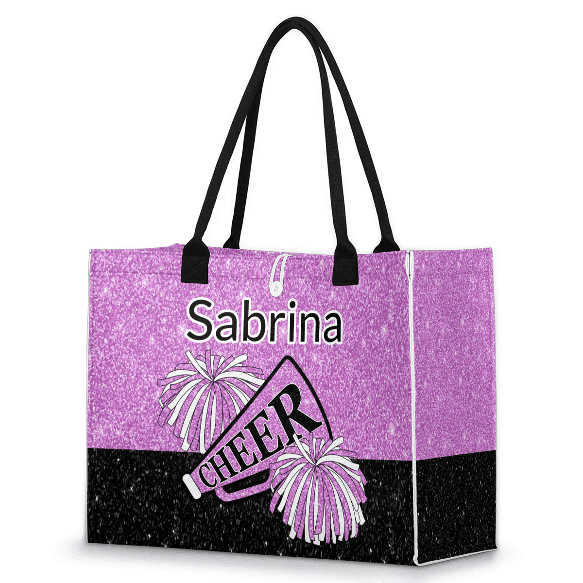 Qzjjjmy Personalized Cheer Beach Tote Bags with Name Birthday Gifts for ...