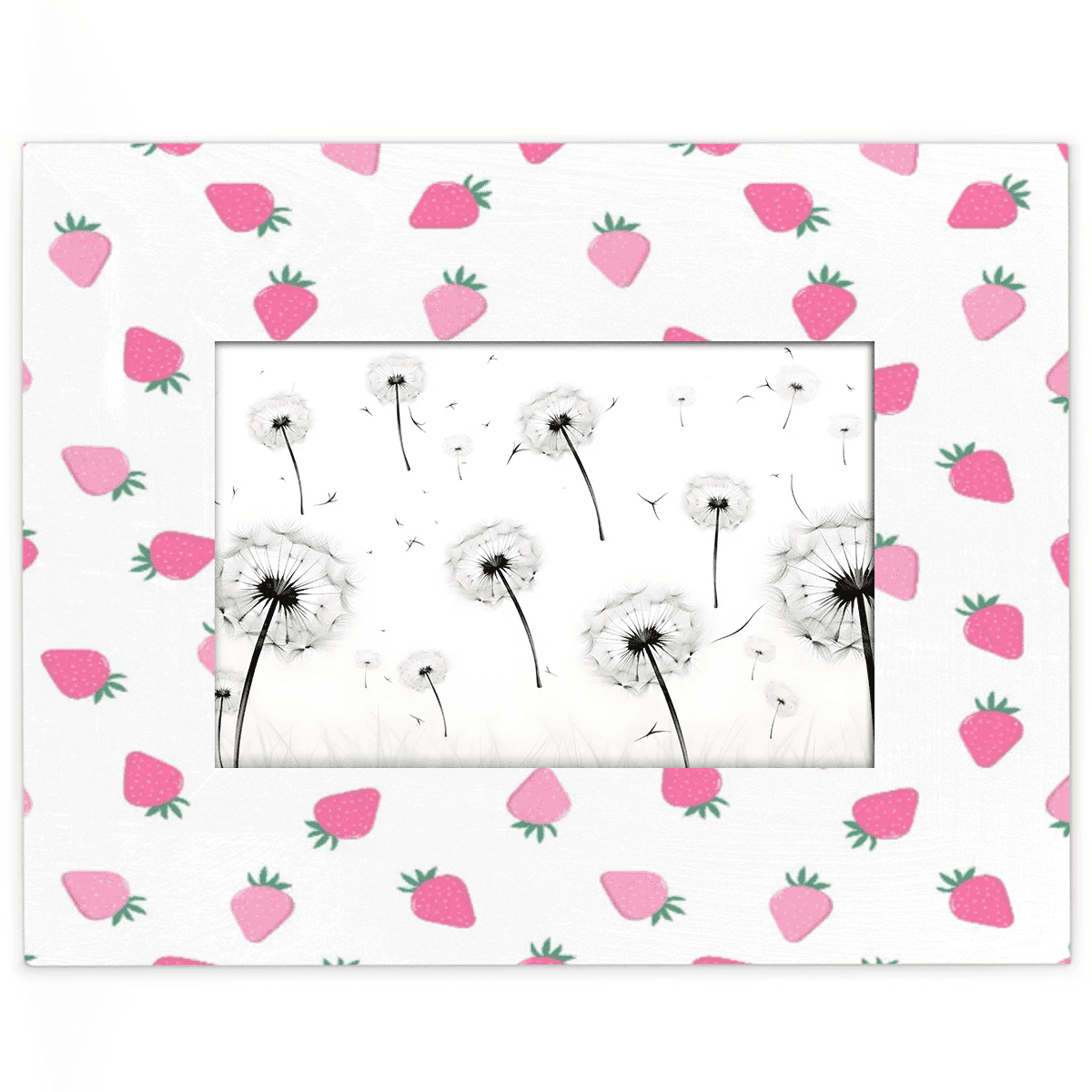 Qzjjjmy Rectangle Picture Frame 5x7 Pink Strawberry Photo Frame Set for ...