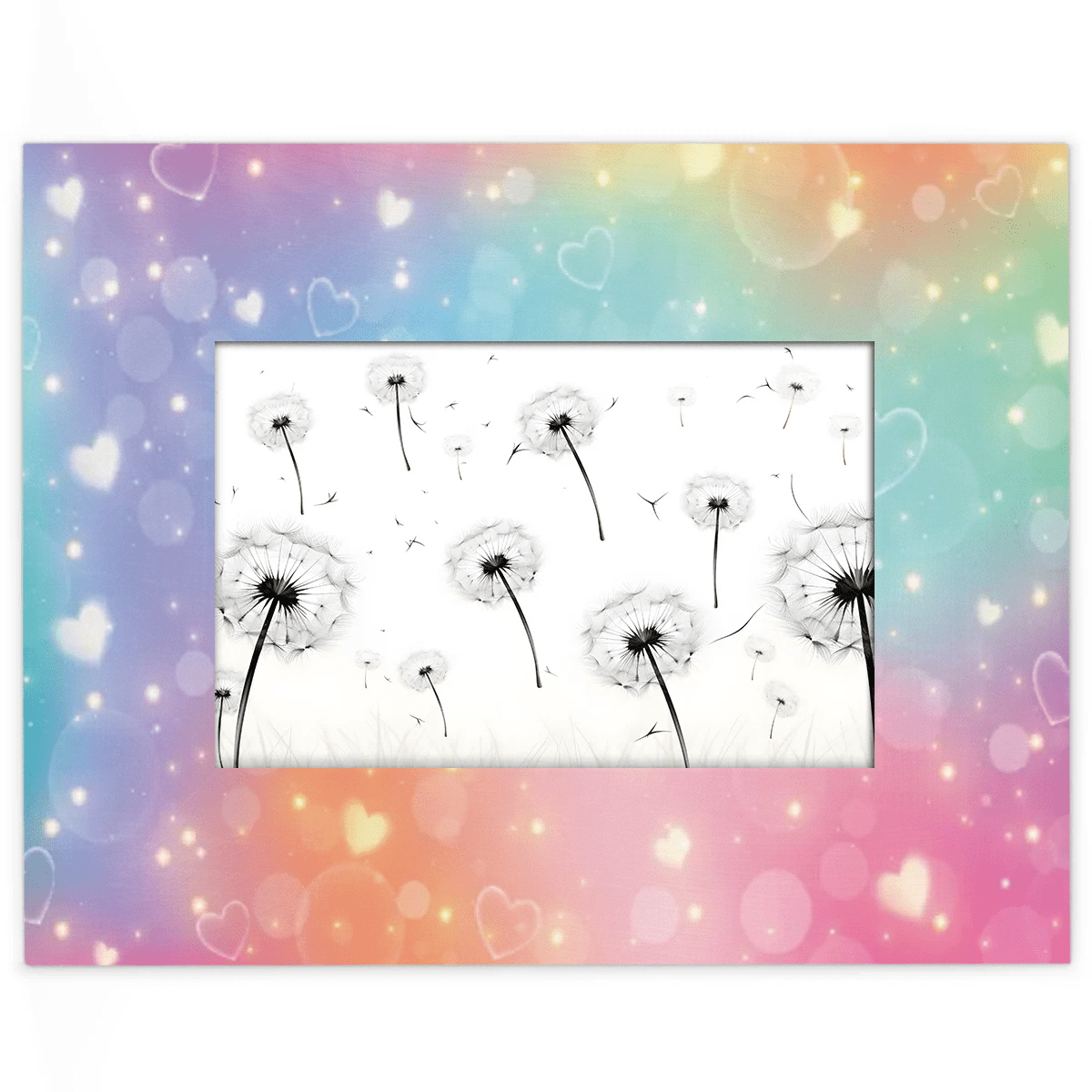 Qzjjjmy Rectangle Picture Frames 4x6 Multicolor Pink Green Heart Photo ...