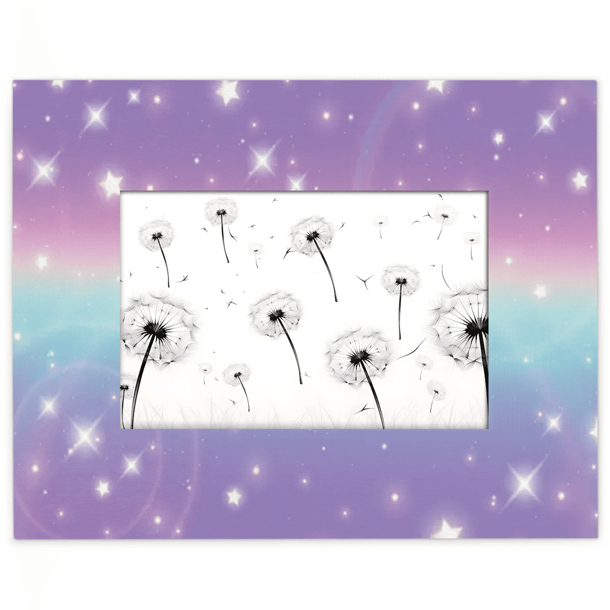 Qzjjjmy Rectangle Picture Frames 5x7 Star Rainbow Purple Photo Frames ...