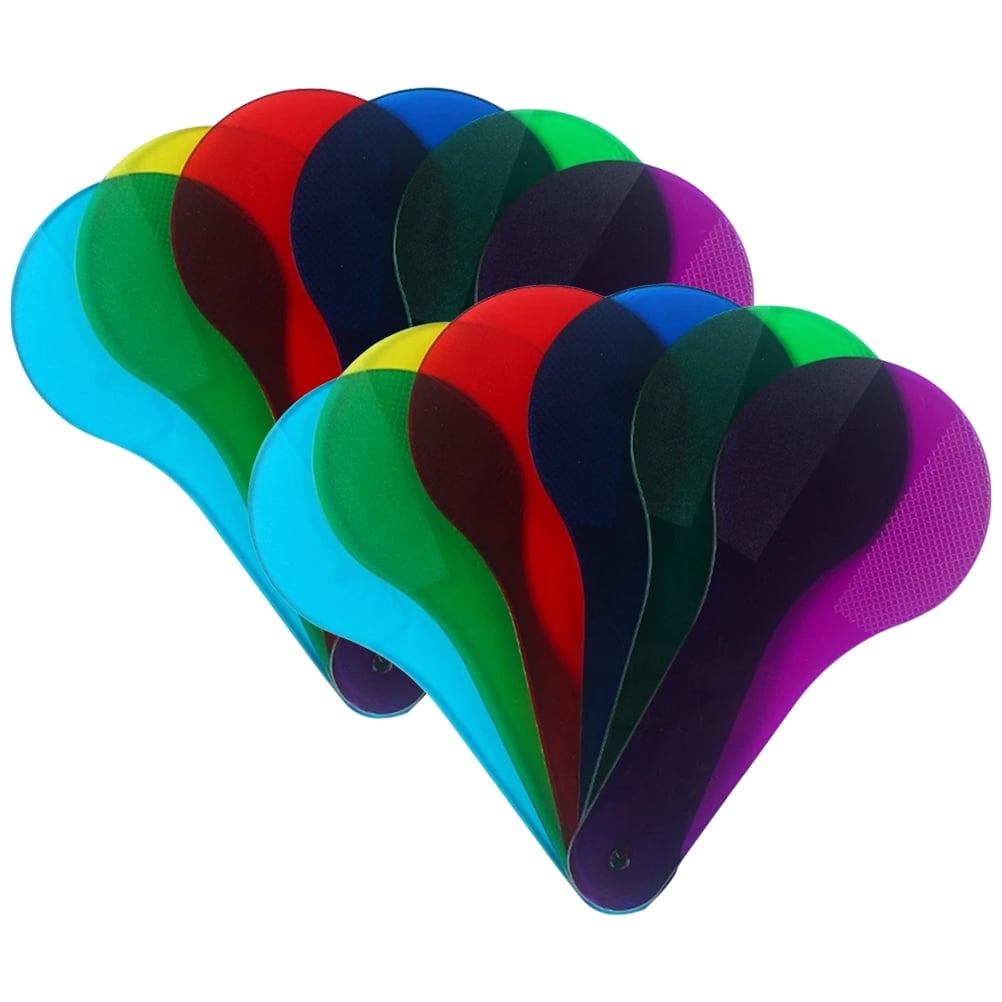 Qzuitopz 12Pcs Translucent Mixing Lenses Colour Paddles Primary Color ...