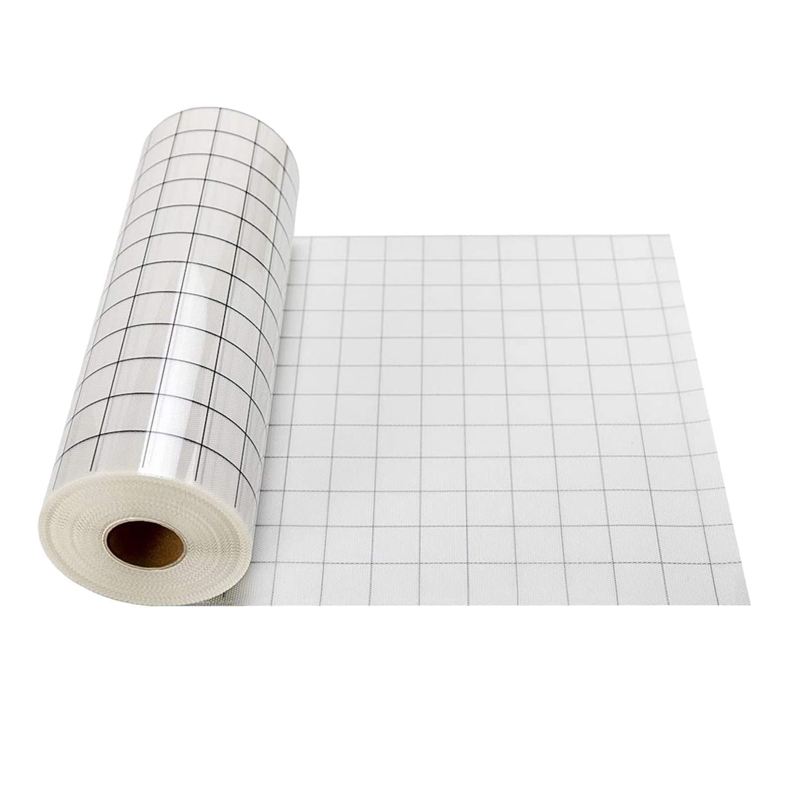 Qzuitopz Clear Transfer Paper Tape Roll 12 inch x 5 feet, Black Grid ...