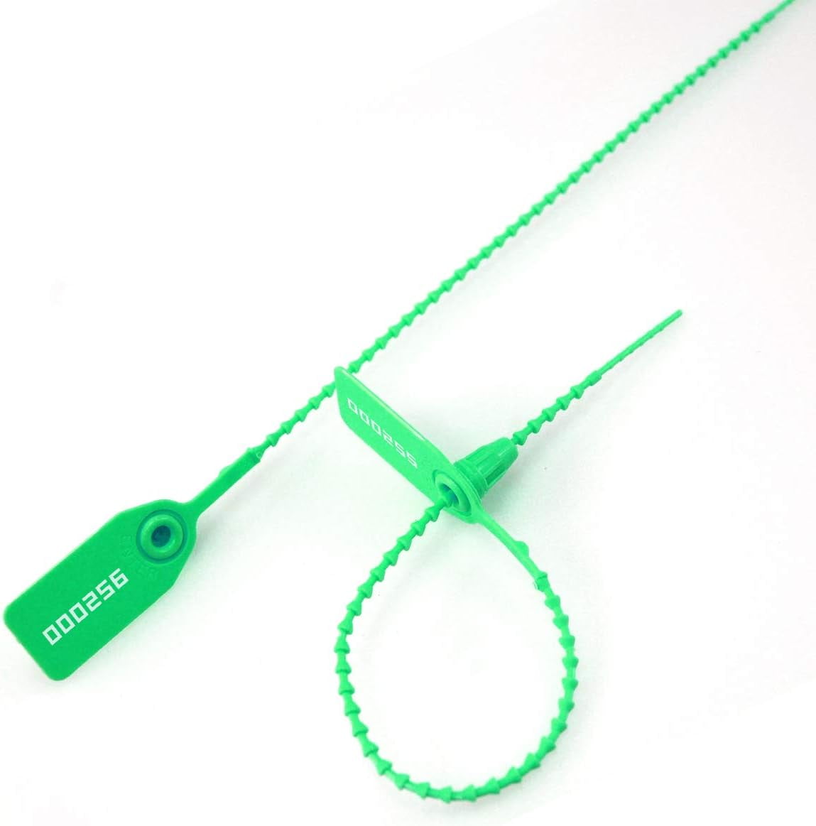 (R) 1000 Green Numbered Security Tags Plastic Tamper Proof Seals, Zip ...