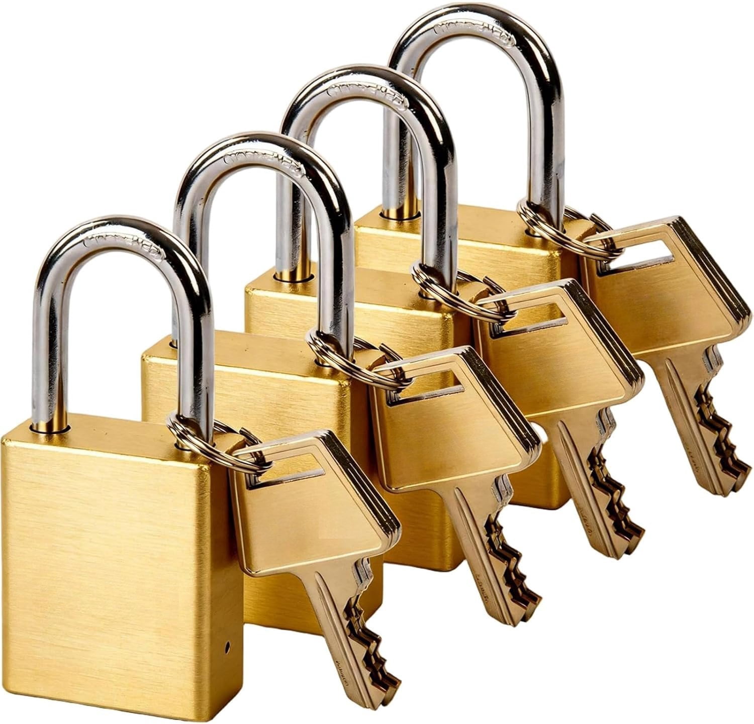 (R) 4 count Ultra-Durable Anti-Rust Outdoor Padlocks - , 38mm (1-1/2 ...