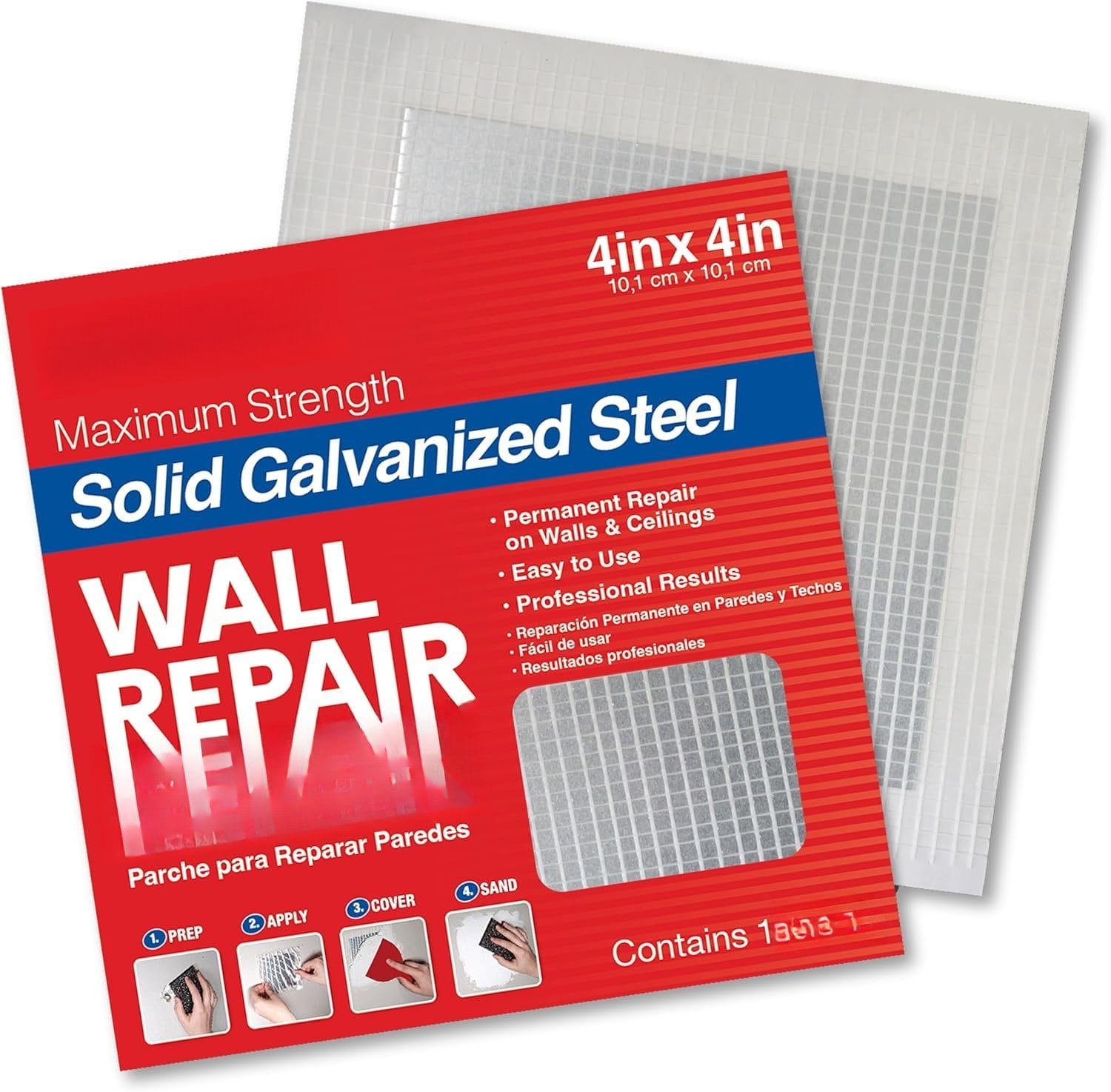 (R) 4 in. x 4 in. Solid Self- Wall Repair Patch (3-) - Durable ...