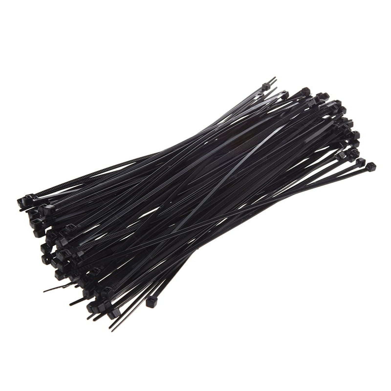 (R) 8" Plastic Cable Zip Ties 100-Pack (Black) - Walmart.com