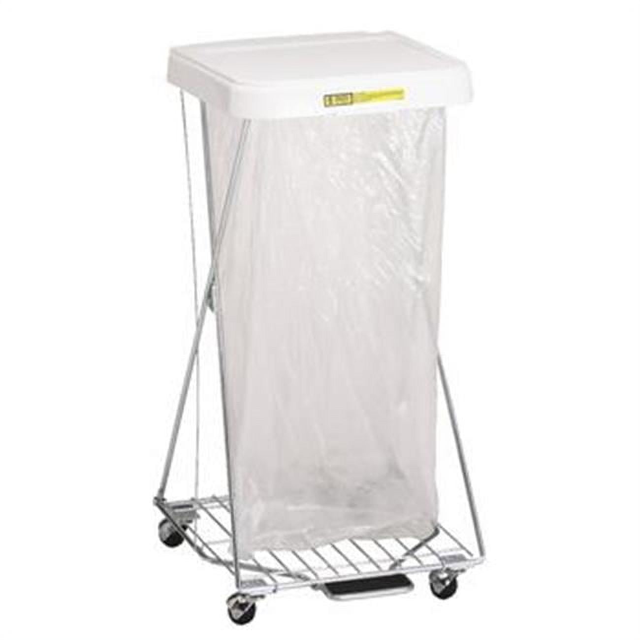 R & B Wire Heavy-Duty Zinc Finish Laundry Hamper Stand with Rolling ...