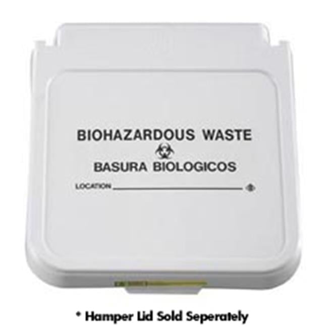 R&B Wire 602BW 12 in. x 4 in. Laundry Hamper Lid Label - Biohazardous ...