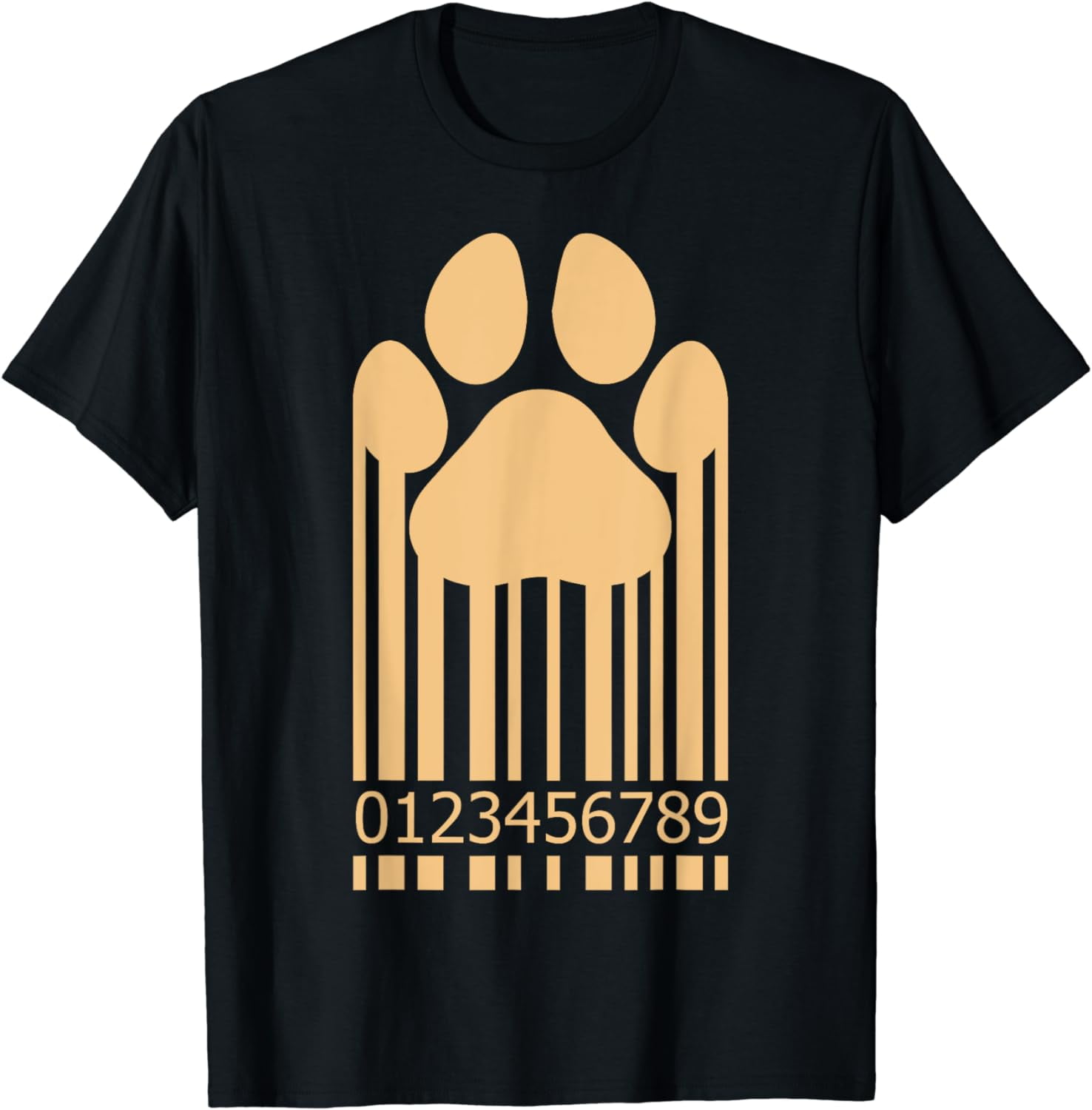 R Barcode With Dog Paw Print T-Shirt - Walmart.com