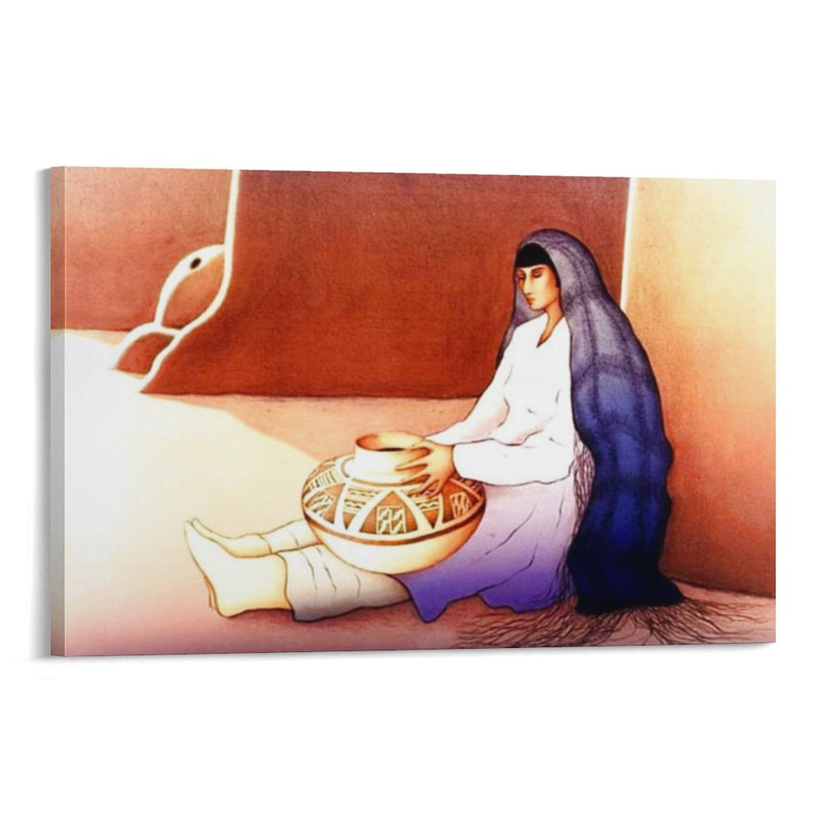 R.C. Gorman-Woman From The Third Mesa 1988 Canvas Art Poster and Wall ...