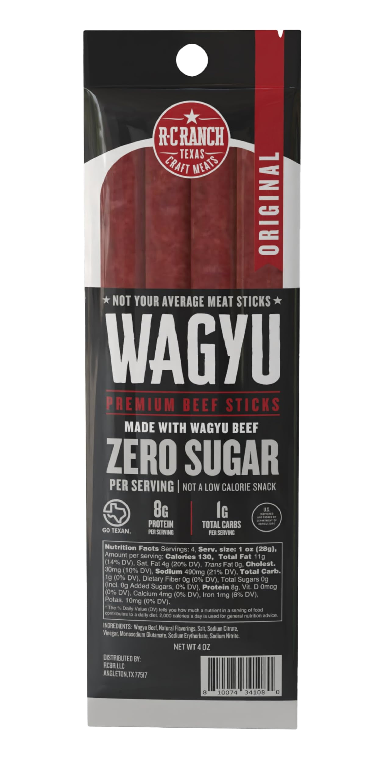 R-C Ranch - Wagyu YPF5 Premium Beef Stick - Texas Original - Not Your ...