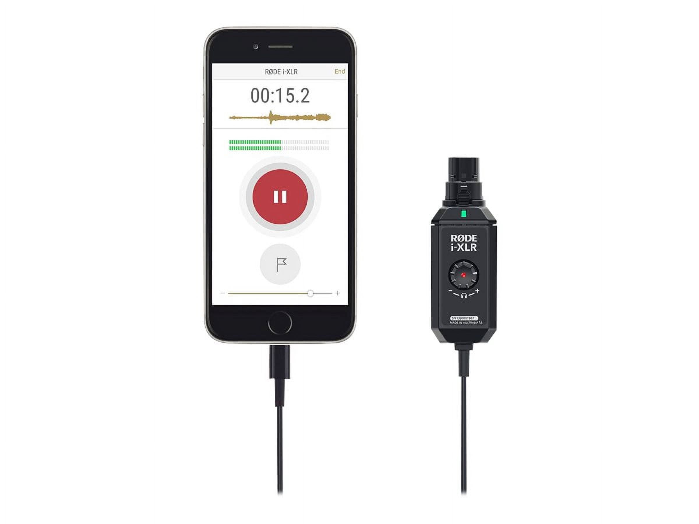 R DE i-XLR - XLR to Lightning signal adapter for cellular phone ...