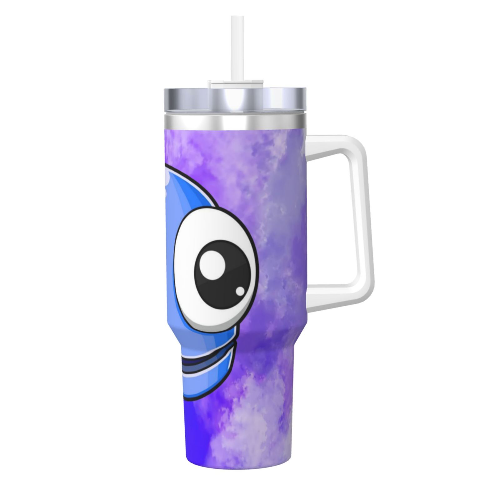 R.E.P.O 40 OZ Ice Bully Cup with Handle Straw, Double Wall Stainless ...