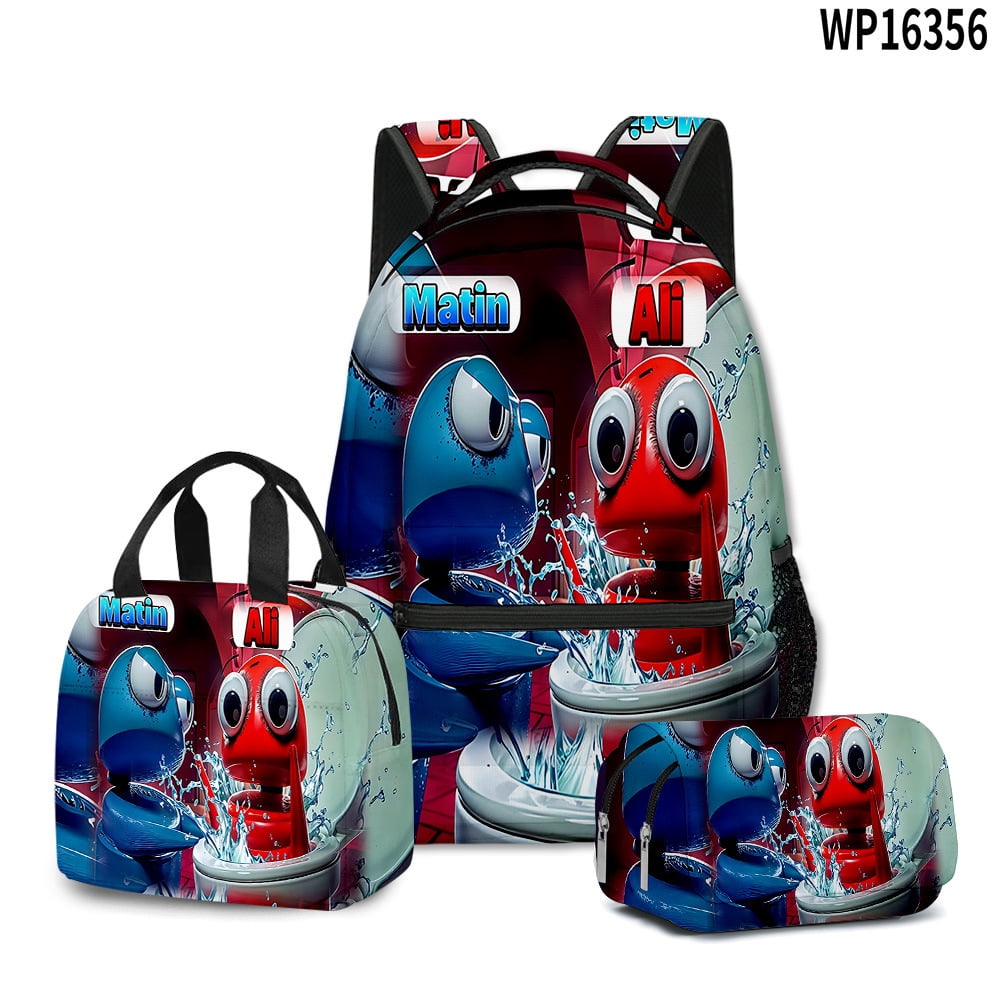 R.E.P.O repo Backpack 3 Piece Set - Cute Cartoon Backpack, Insulated ...
