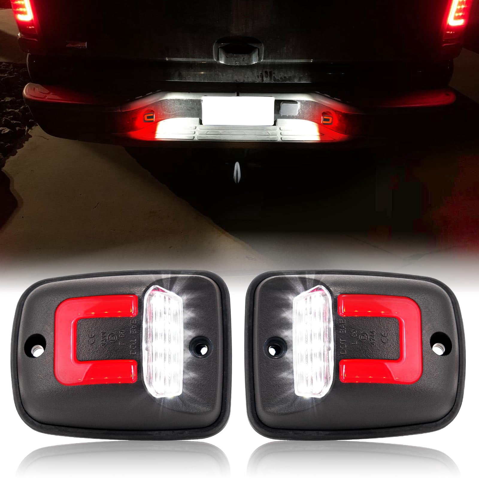 R&F Auto 12-SMD LED License Plate Light Replacement for Tacoma 1995 ...