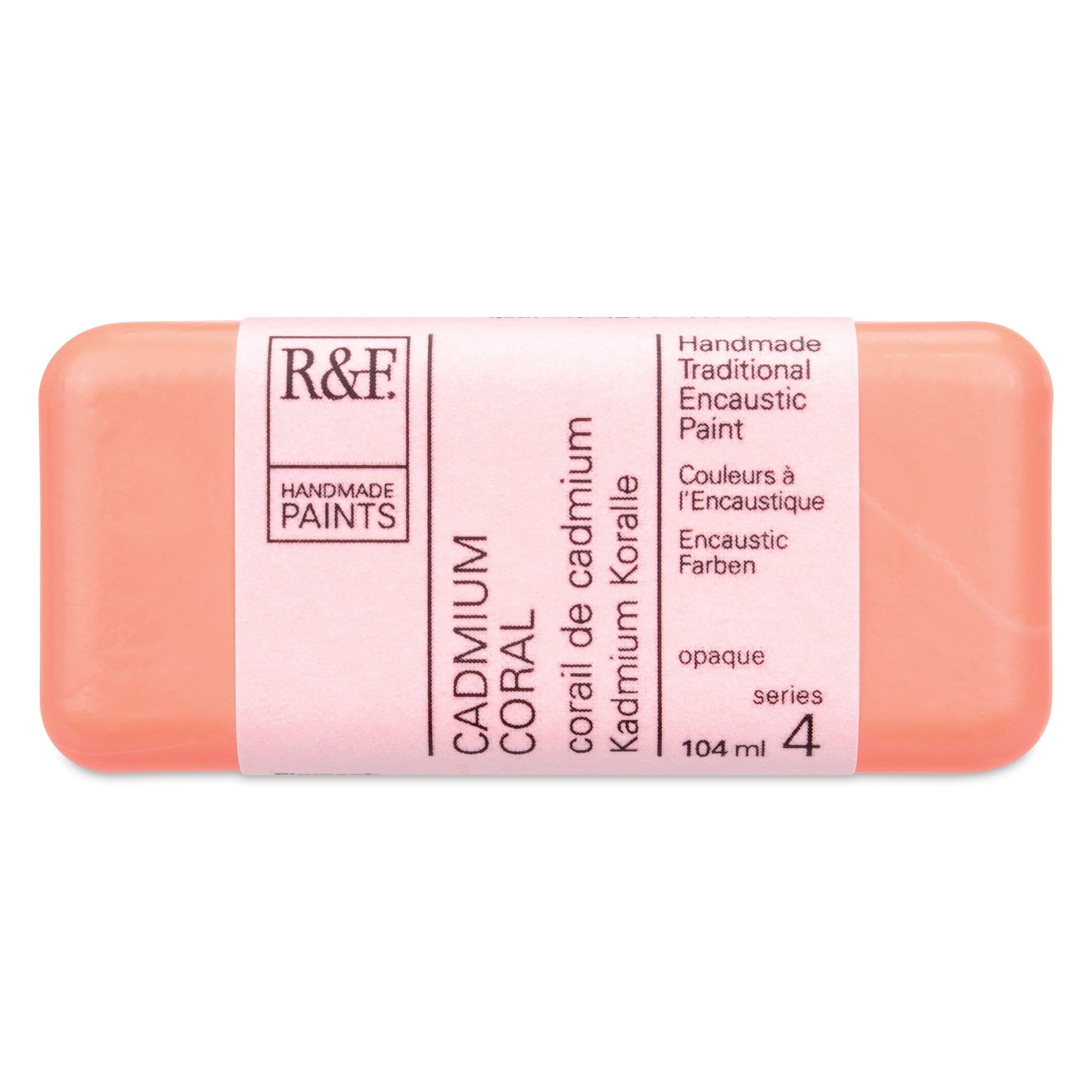 R&F Encaustic Paint Block - Cadmium Coral, 104 ml block - Walmart.com
