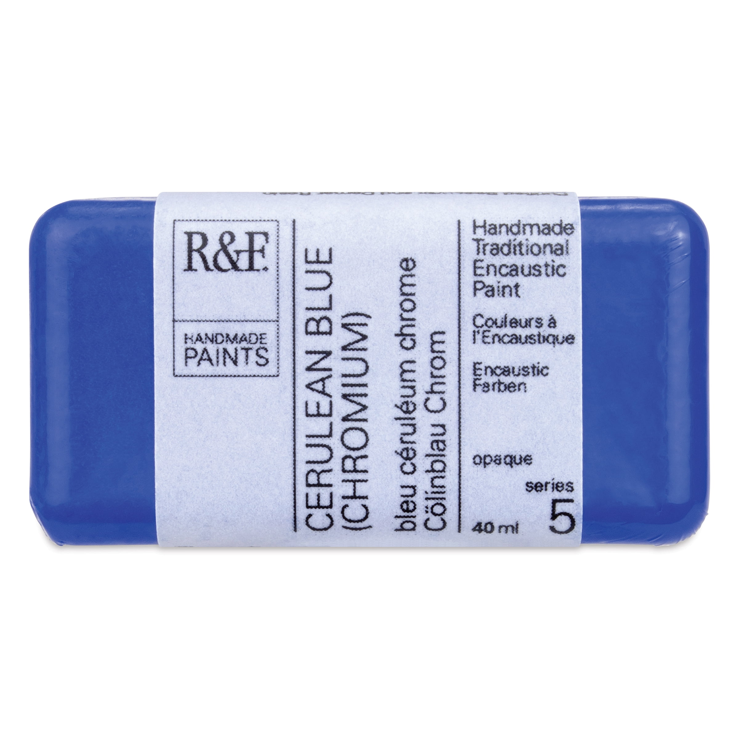 R&F Encaustic Paint Block - Cerulean Blue Chromium, 40 ml block ...