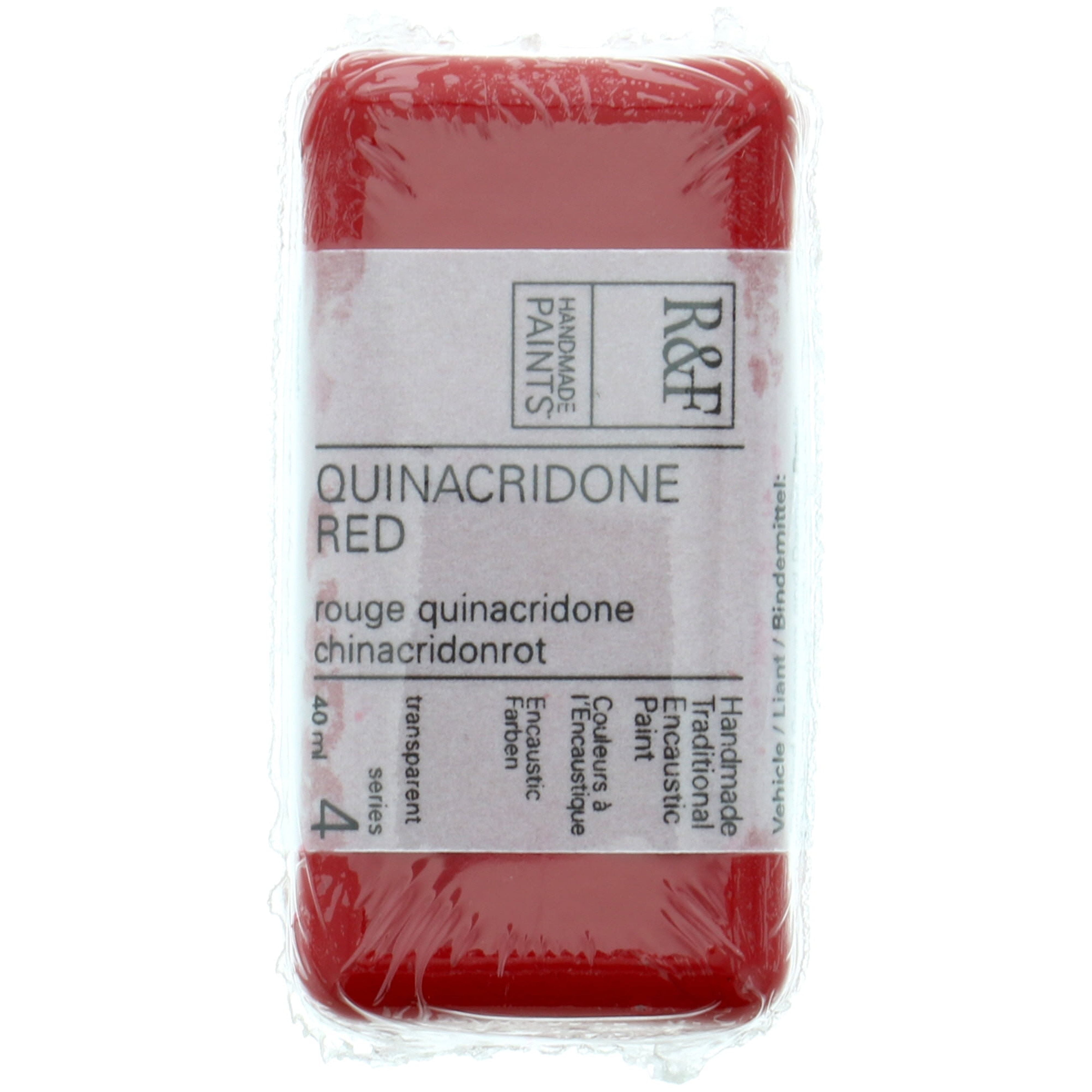 R&F Handmade Paints Encaustic Paint Cake, 40ml, Quinacridone Red ...