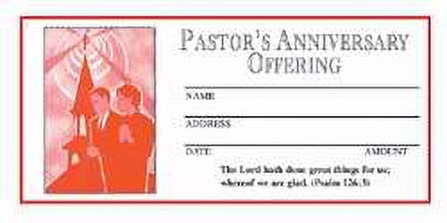R H Boyd Publishing 29039 Offering envelope Pastors Anniversary ...