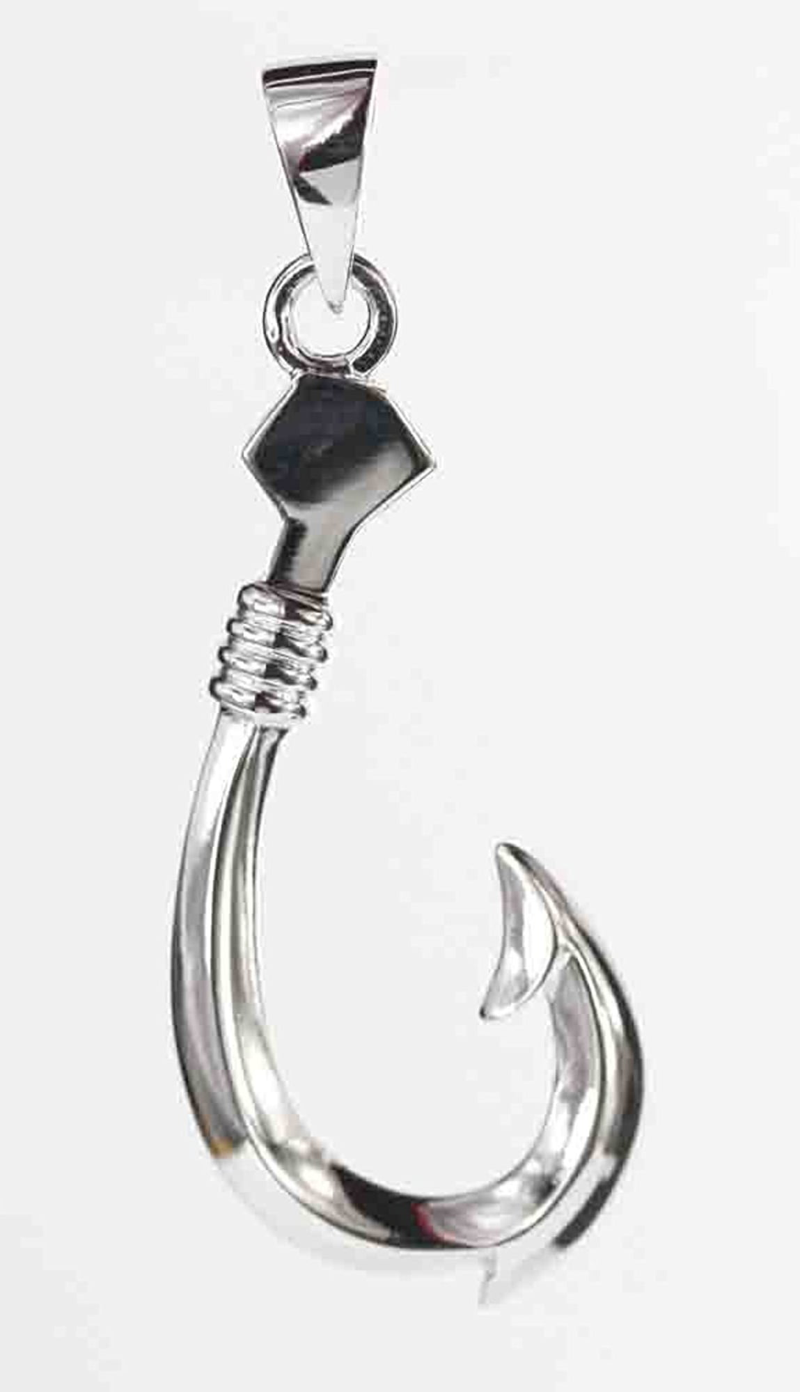 R.H. Jewelry Sterling Silver Hawaiian Fish Hook Pendant - Walmart.com