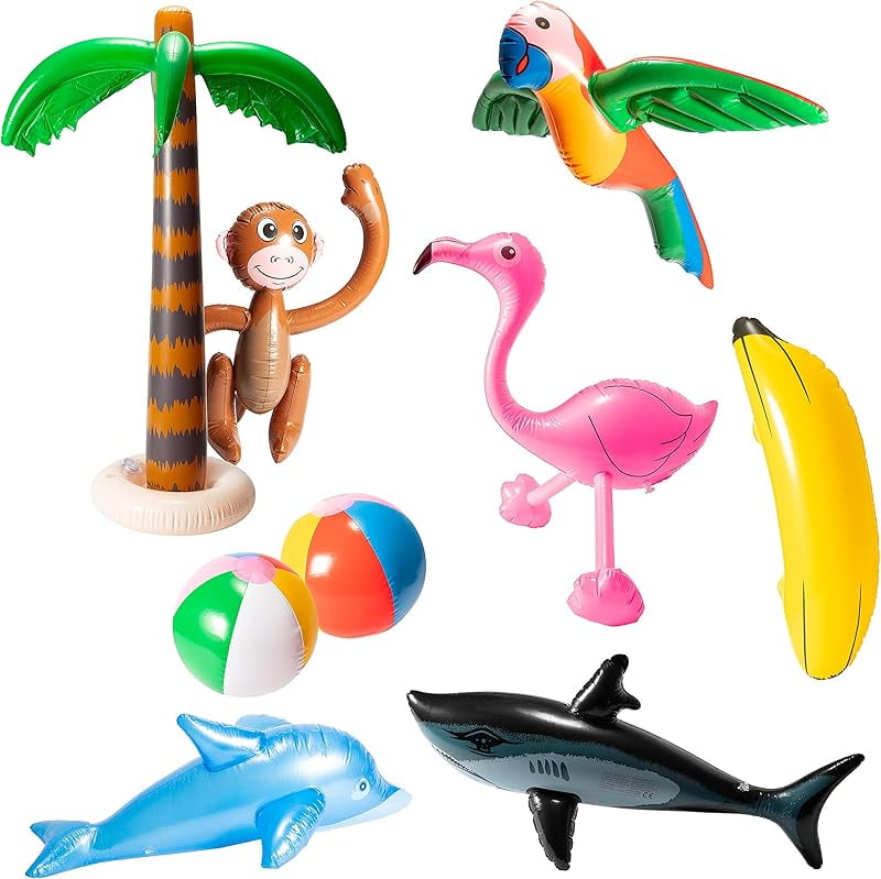 R HORSE Inflatable Palm Tree Flamingo Banana Beach Ball Parrot Beach ...