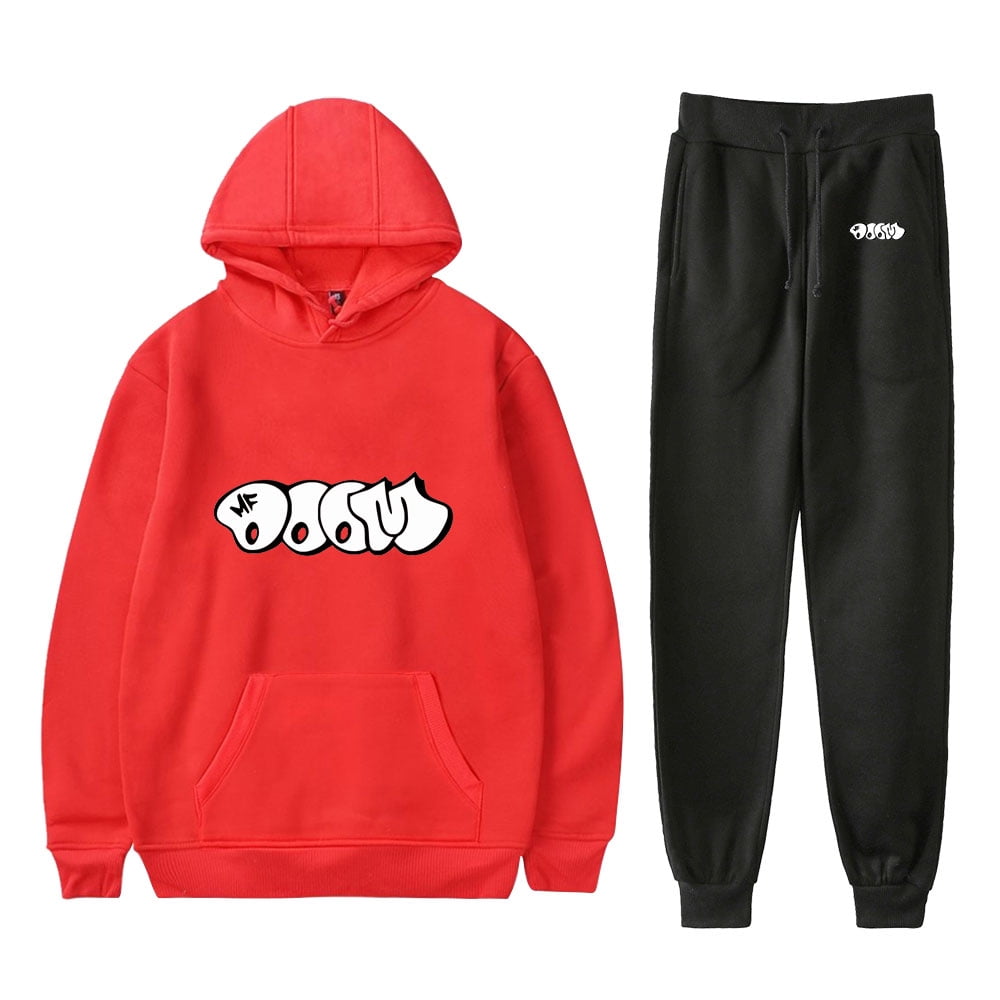 R.I.P MF DOOM White pattern Hoodie Suit Man/Woman 2 Pieces Sets ...