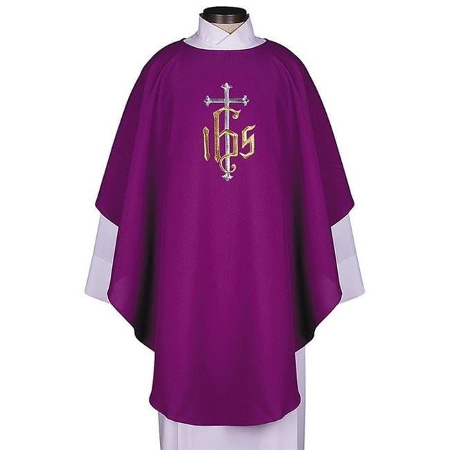 R. J. Toomey 139976 IHS Chasuble, Purple - 59 x 51 in. - Walmart.com