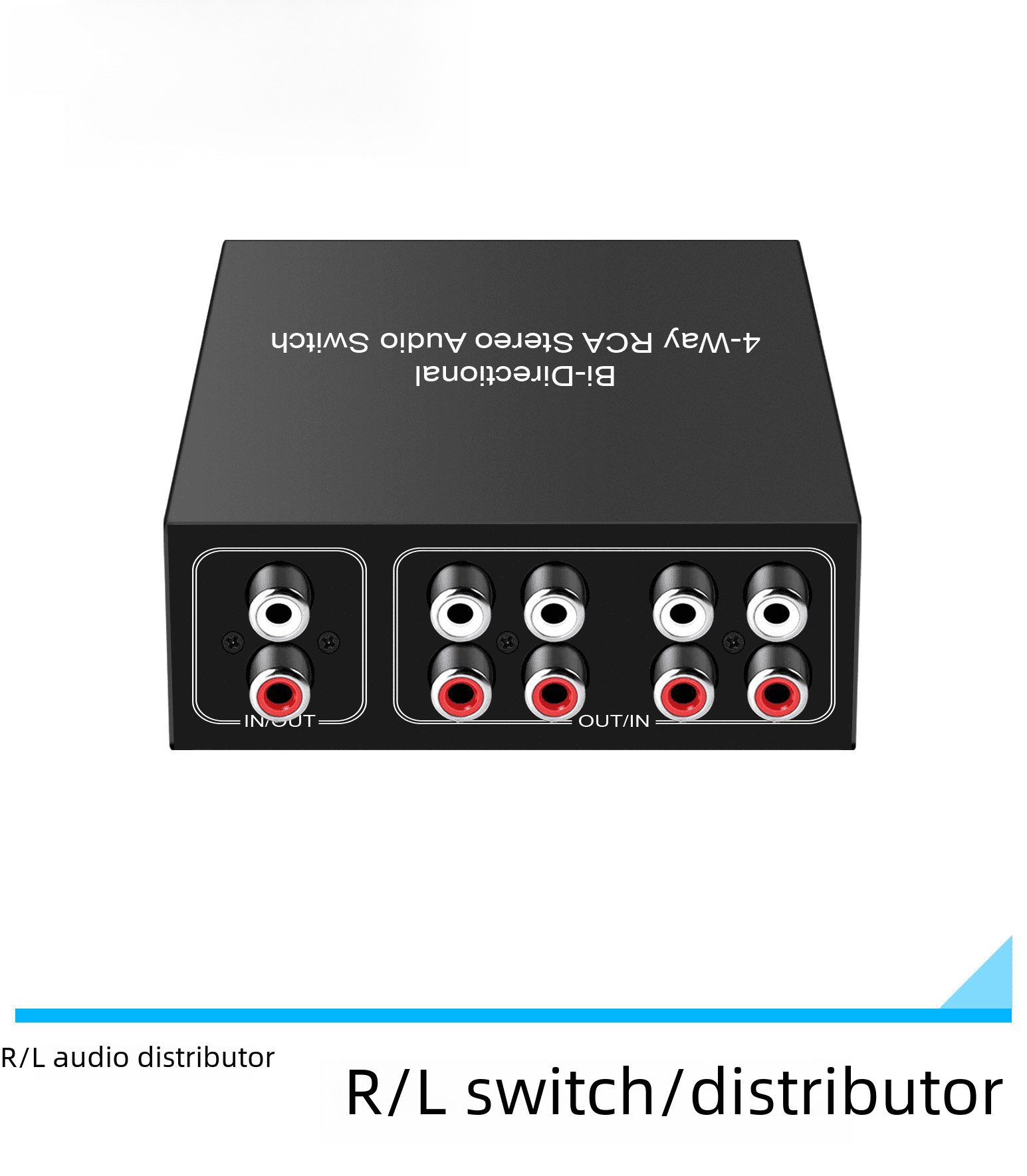 R/L left and right channel audio switch 4 in 1 out/1 in 4 out two-way ...