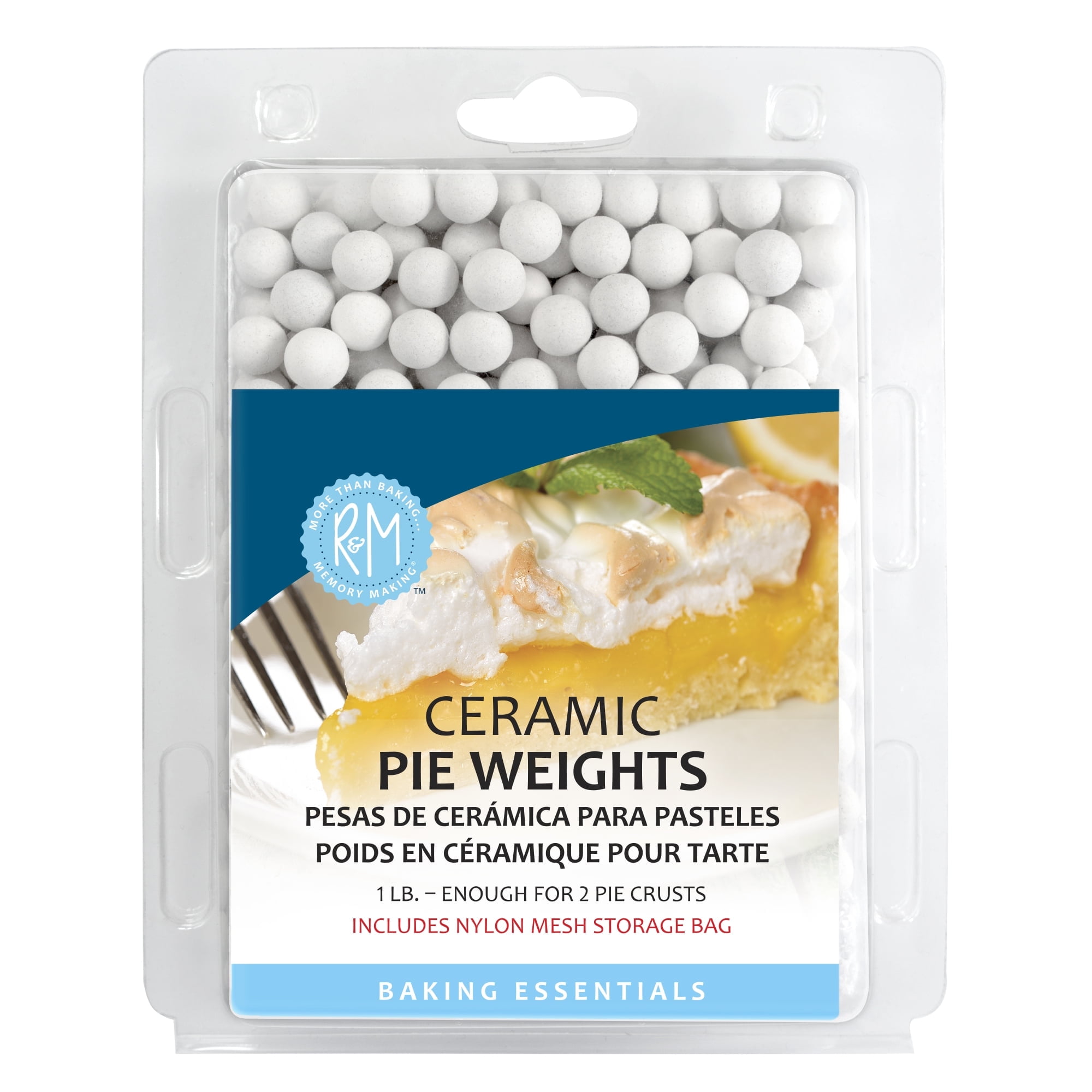 R&M, Ceramic Pie Weights, 1lb Pack, Avoid Puffiness Pre-bake - Walmart.com