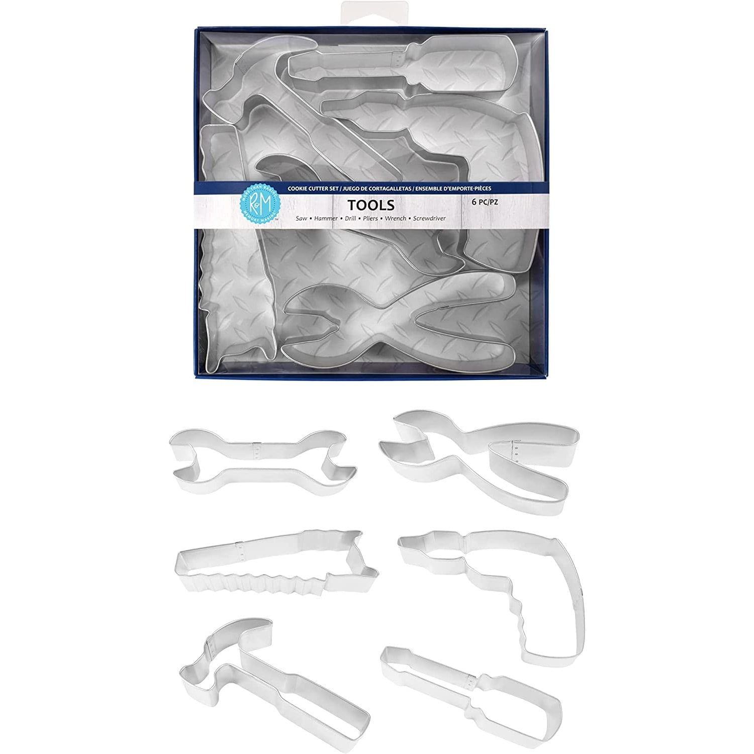 R&M International Construction Tool 6-Piece Cookie Cutter Set, 1-Pack ...