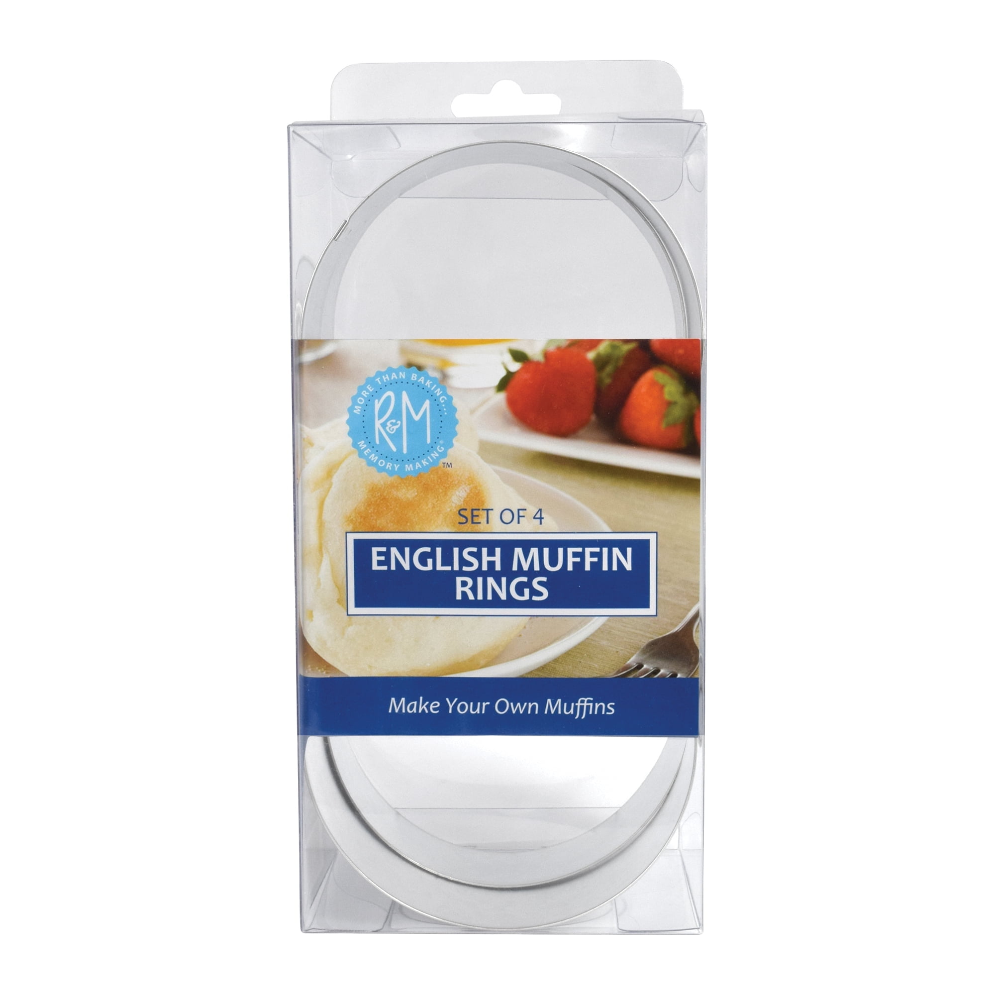 R&M International English Muffin Rings 4 Piece Set - Walmart.com